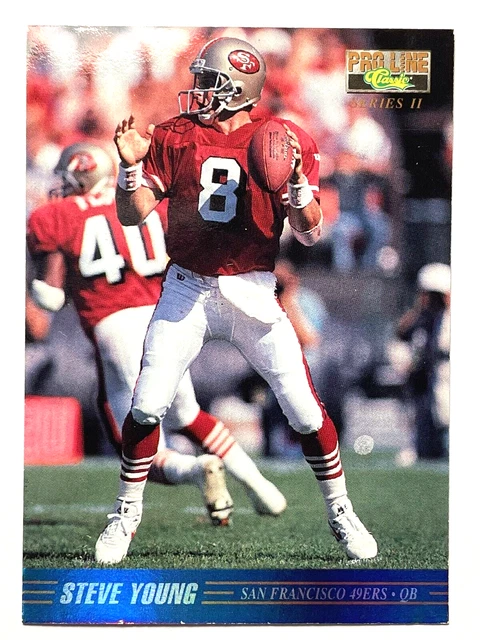 HALL OF FAMER STEVE YOUNG San Francisco 49ers 1995 Pro Line Series 2 carte #II-40 EUR 1,38 ...