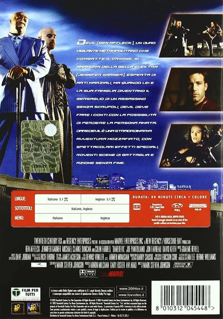 DAREDEVIL (DVD) BEN Affleck Jennifer Garner Micheal Clarke Duncan Colin ...