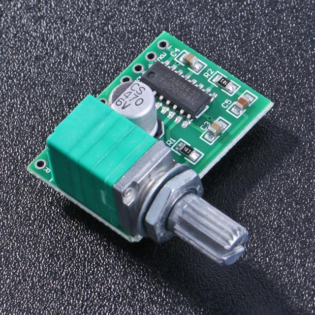 MINI PAM8403 5V Power Audio Amplifier Board 3Wx2 w/Switch Potentiometer ...