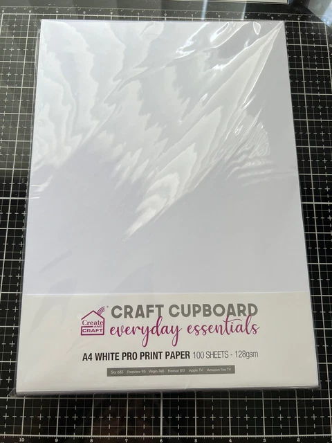 CREATE AND CRAFT A4 White Pro Print Paper 128gsm - 100 Sheets - Lot 1 £ ...