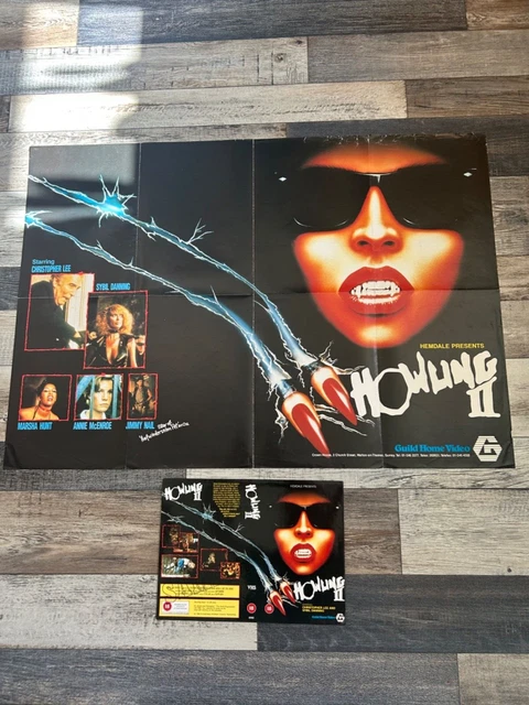 THE HOWLING II 2 video shop poster & sample sleeve rental big box VHS £ ...