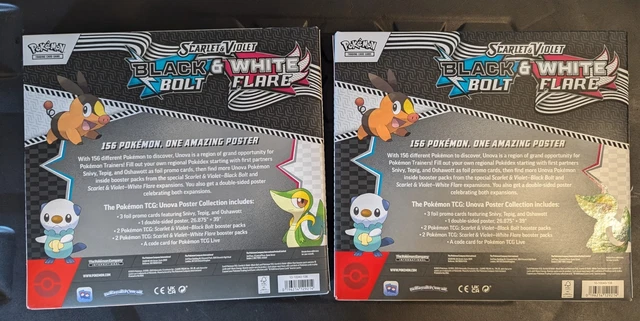 POKÉMON TCG: BLACK Bolt & White Flare Unova Poster Collection X2 Sealed ...