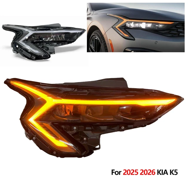 FOR 2025-2026 KIA K5 Full LED Headlight Head Lamp Assembly Passenger ...