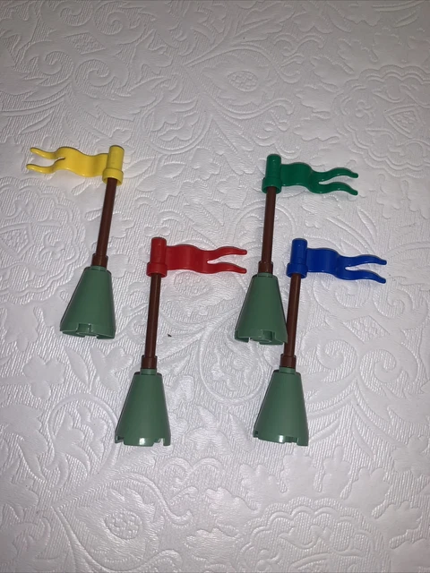 LEGO HOGWARTS SET of 4 COMPLETE FLAGS Harry Potter Dice Game #3862 $19. ...