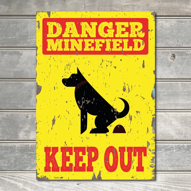 WARNING SIGN KEEP Out Sign Danger Minefield Decor Gifts Metal Sign ...