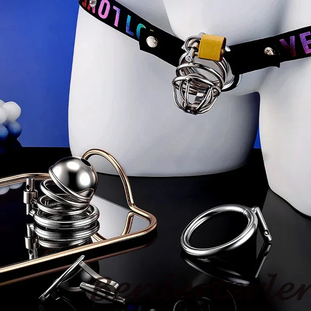 METAL CHASTITY CAGE Non-Penetrating Escape-Proof PA Lock Chastity ...