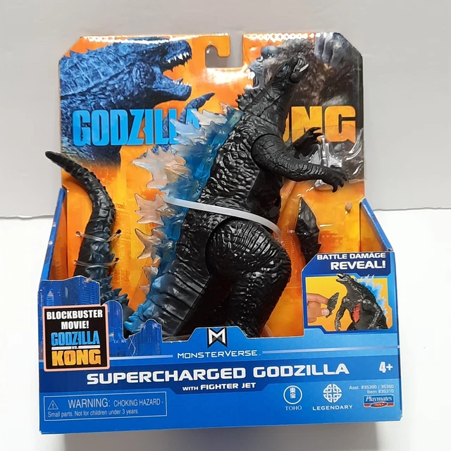 GODZILLA VS KONG Monsterverse Supercharged Godzilla w/ Fighter Jet ...