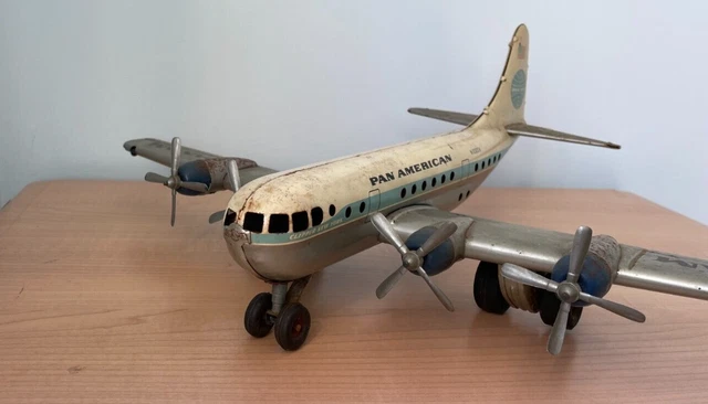 GAMA TINPLATE PAN American N1023V Strato Clipper 4 prop aeroplane in GC ...