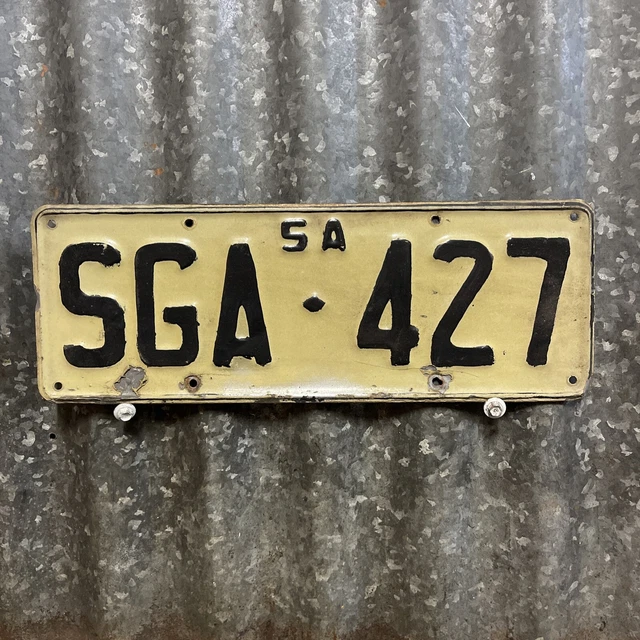 VINTAGE SOUTH AUSTRALIAN PLATE SA Collector’s Car Number Plate Sign $21 ...