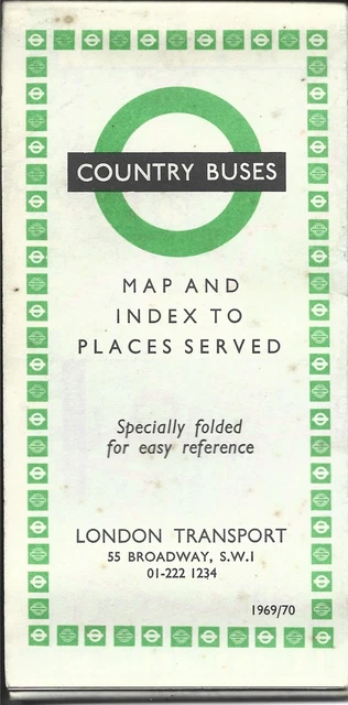 LONDON TRANSPORT COUNTRY Buses Map And Route Info - 1969/70 £3.42 ...