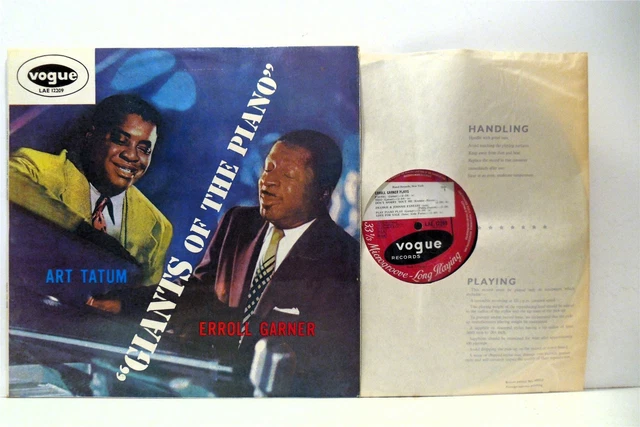 ART TATUM, ERROL GARNER giants of the piano LP EX/EX-, LAE 12209, vinyl ...