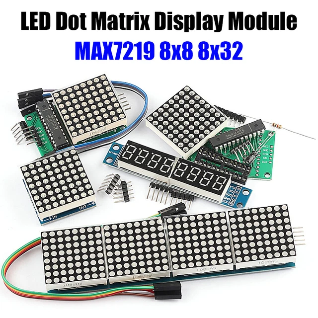 MAX7219 8X8 8X32 Control Driver LED Dot Matrix Display Module Anzeigen ...