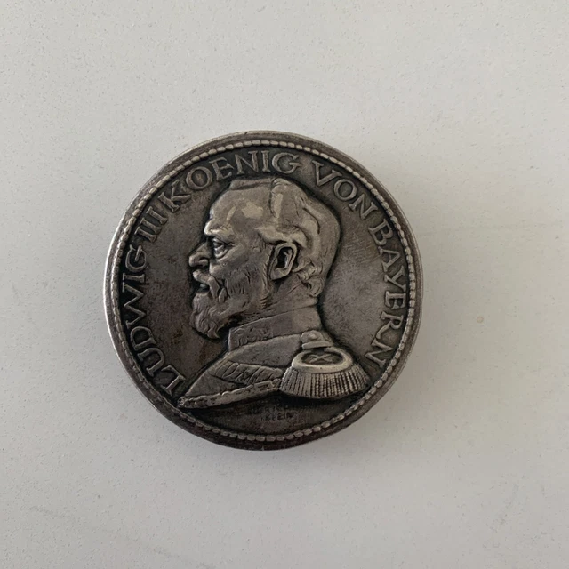 ORIGINAL GERMAN WWI coin medal Ludwig III Koenig Von Vayern Bavaria ...
