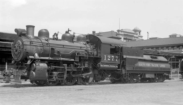 SP SOUTHERN PACIFIC Railroad Locomotive Engine No 1277 Old Train Photo ...