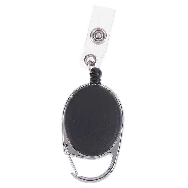 RETRACTABLE REEL RECOIL ID Badge Lanyard Name Tag Key Card Holder Belt ...