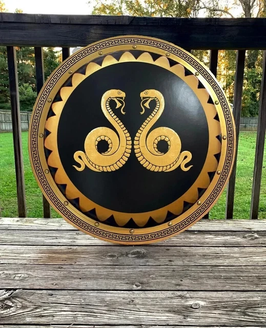 ANCIENT GREEK SHIELD Authentic Greek Hoplite Double Snake Shield ...