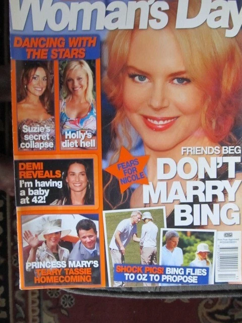 WOMAN'S DAY MARCH 28 2005 NICOLE DON'T MARRY BING $10.00 - PicClick AU
