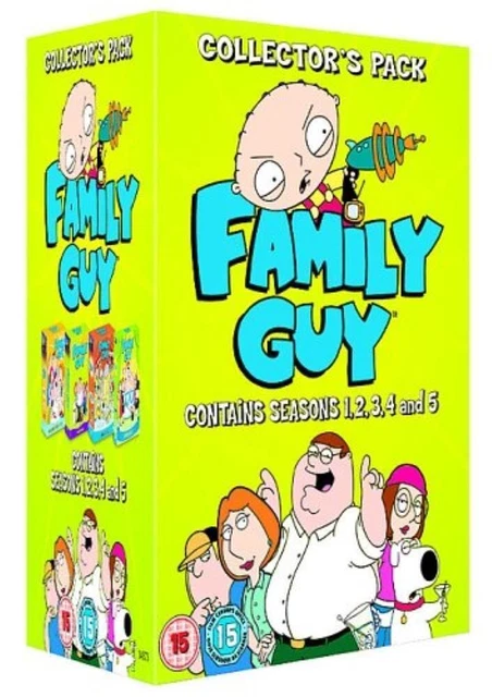FAMILY GUY COLLECTORS Pack Series 1-5 + Family Guy Uncovered DVD FREE ...