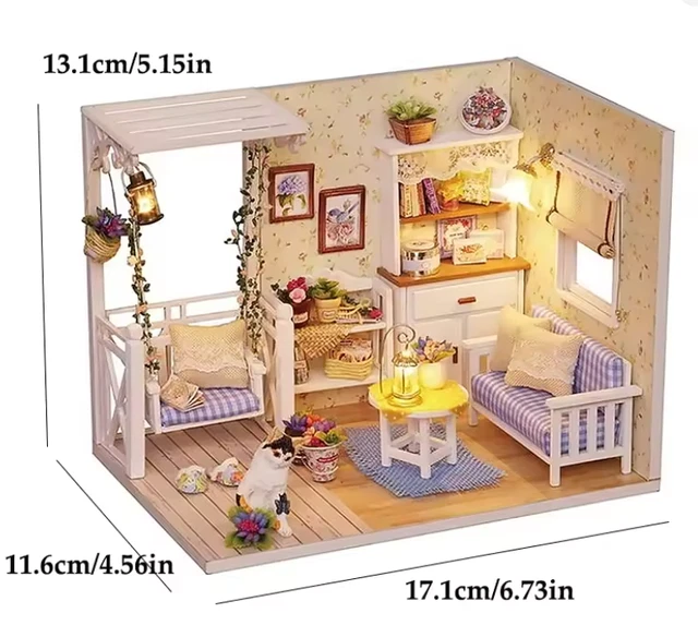 KITTEN MINI DOLL House 3D Puzzle Assembly Model Building Kit living ...