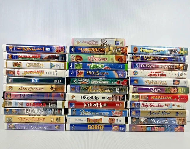 VHS LOT 34 WB 20th Century Fox Disney MGM Clamshell Family Feature Home ...