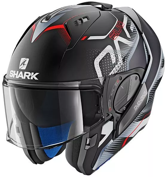 SHARK EVO-ONE 2 Blank Matt Black Grey Modular Flip Front Motorcycle ...