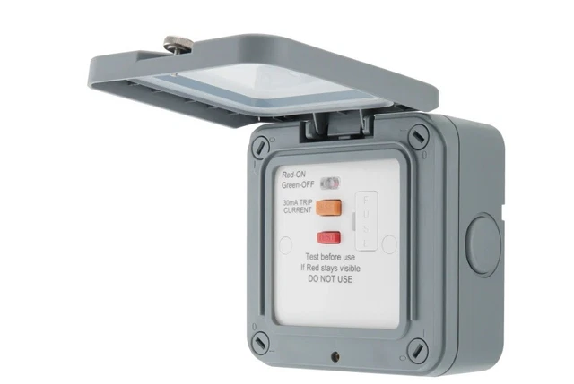 SWITCHED FUSED RCD Protected 13A Outdoor Connection Unit IP66 BG ...
