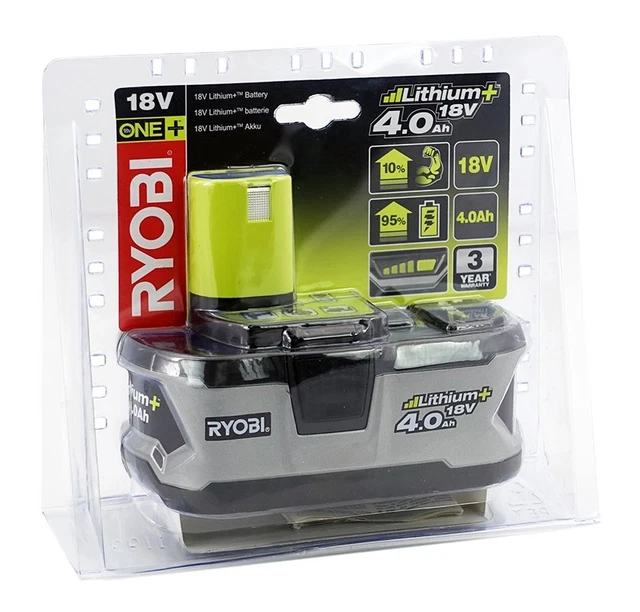 RYOBI RB18L40 CORDLESS Lithium + 18 V, 4.0 ah replacement battery £70. ...