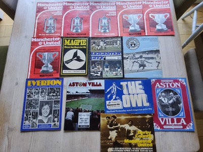 MANCHESTER UNITED FOOTBALL programmes ,1970's x 14 joblot £11.99 ...