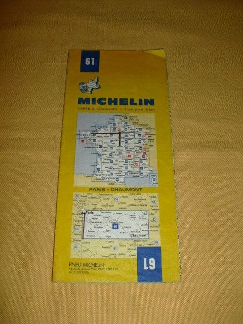 MICHELIN ROAD AND Tourist Map N°61 Paris-Chaumont 1977 16th ed. £4.85 ...