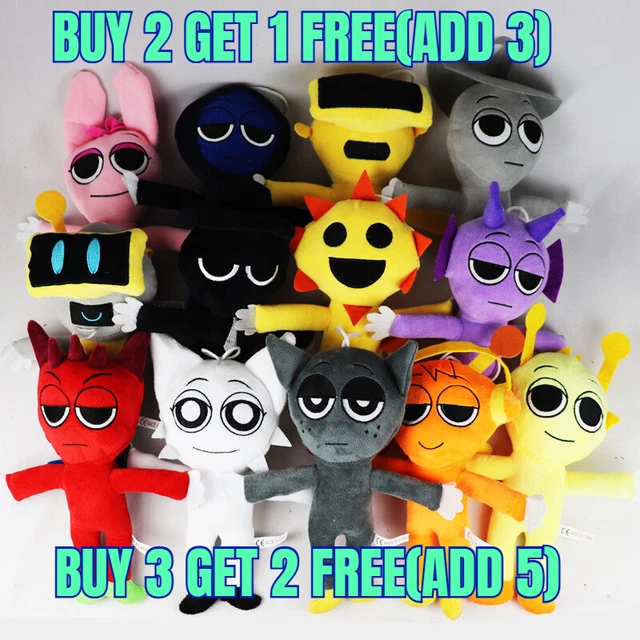 SPRUNKI SOFT PLUSH Toy - 10" Sprunky, Wenda & Gray Stuffed Dolls, Cute ...