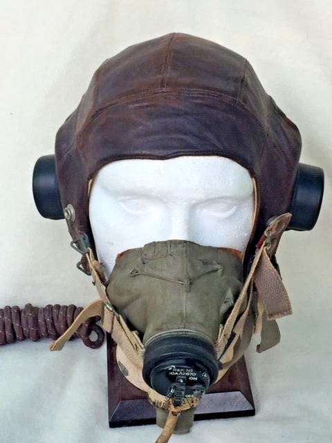 WW2 RAF C type flying helmet with loom wiring & G type oxygen mask £800 ...