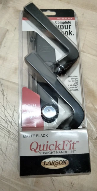 LARSON QUICKFIT MATTE Black Die-Cast Locking Storm Door Handle 20298953 ...