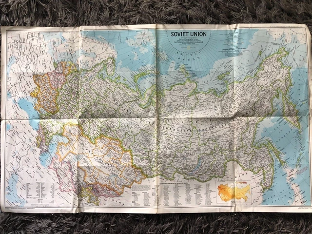 MAP OF THE Soviet Union. Fascinating Detail For Geographers And ...