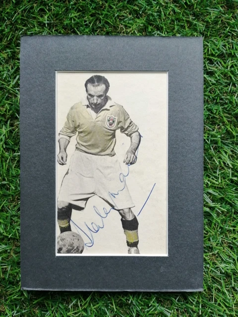 STANLEY MATTHEWS ENGLAND BLACKPOOL RARE SIGNED MONTAGE 7" x 5" COA SPT ...