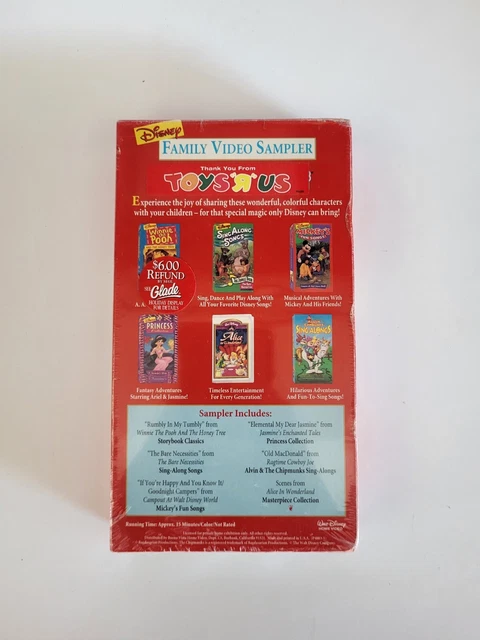 DISNEY FAMILY VIDEO Sampler VHS ANIMATION PROMO RARE OOP - NEW $33.09 ...