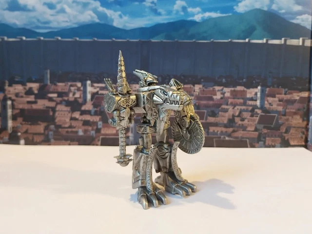 POWER RANGERS DINO Thunder - Bandai - Thundersaurus MEGAZORD Silver ...