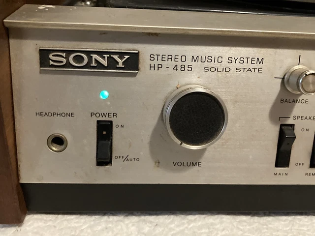 REPRODUCTOR DE DISCOS tocadiscos estéreo vintage Sony HP-485 (funciona ...