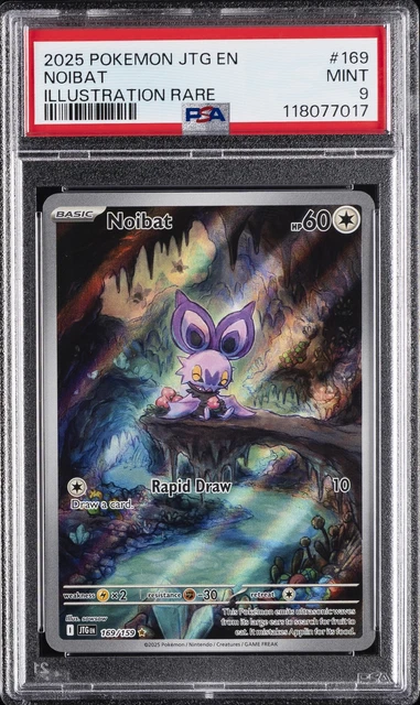 2025 POKEMON JTG En-Journey Together Illustration Rare #169 Noibat Psa ...