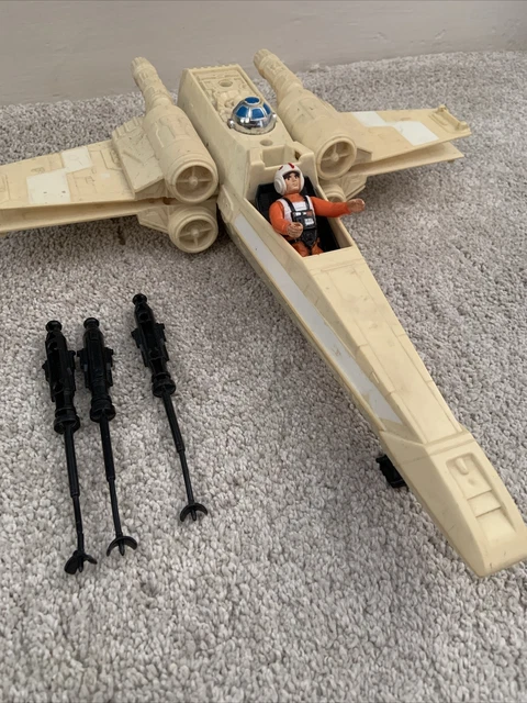 STAR WARS LUKE Skywalkers X-Wing Fighter with figure and 3 guns ...