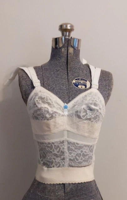 VINTAGE 1960S PENNYRICH long line bra drop front bra nursing bra 28E ...