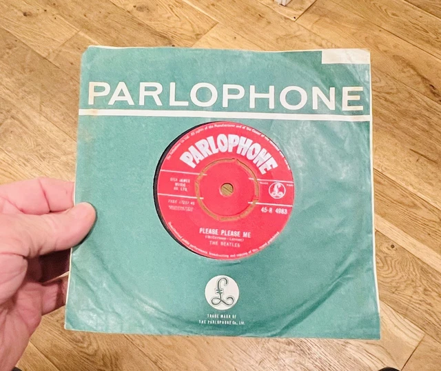 THE BEATLES - Please Please Me 1963 UK 45 PARLOPHONE 1st RED LABELS £70 ...