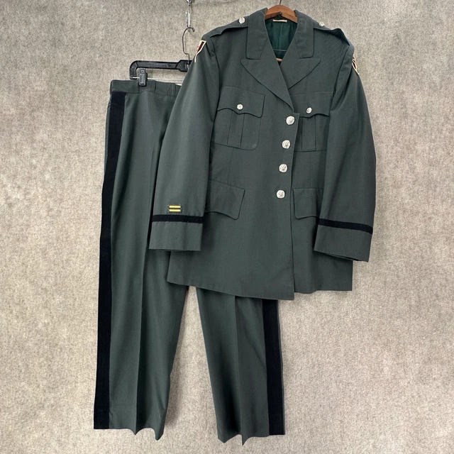 1960S VIETNAM US Army Officer Wool Dress Uniform Coat 42R Pants 38R ...