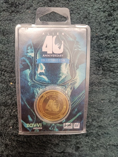 ALIEN XENOMORPH, 40TH Anniversary Gold Coloured Coin. £5.00 - PicClick UK