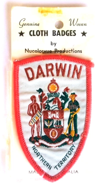 DARWIN VINTAGE SOUVENIR woven sew on cloth patch badge $7.95 - PicClick AU
