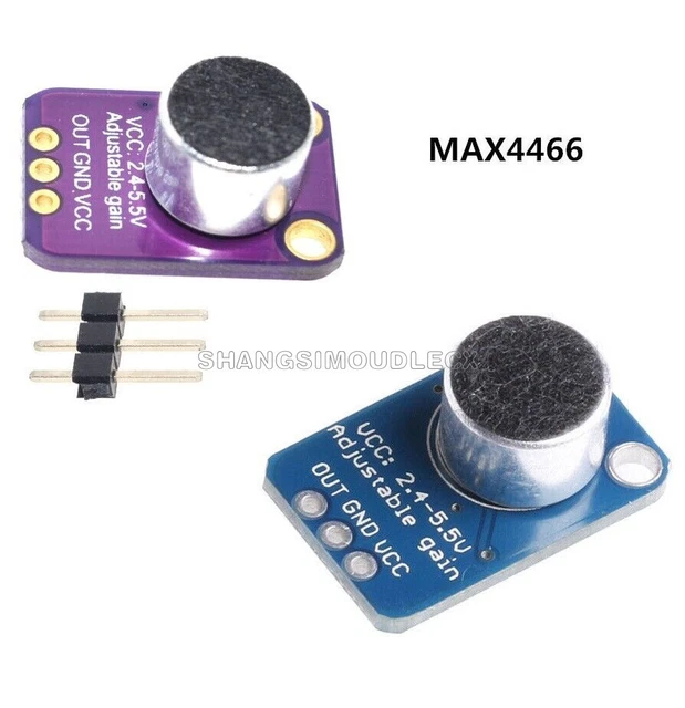 MAX4466 ELECTRET MICROPHONE Amplifier with Adjustable Gain for Arduino ...