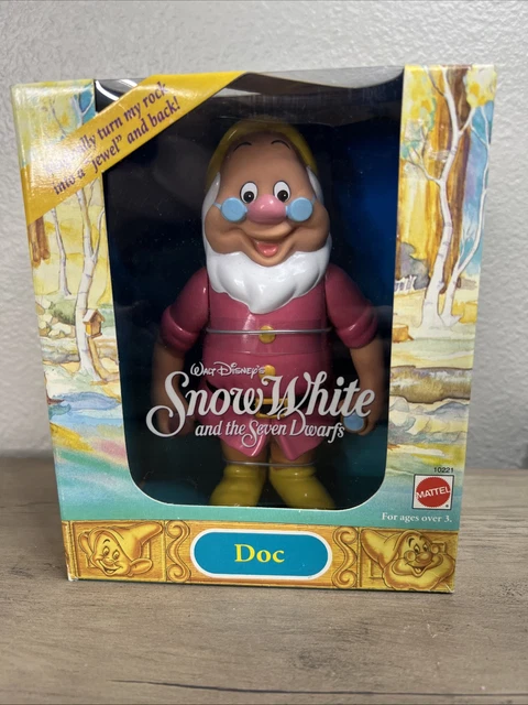 VINTAGE “DOC” SNOW White Seven Dwarfs Doll Box Figure Disney Mattel ...