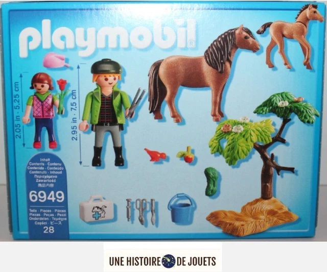 PLAYMOBIL COUNTRY 6949 vétérinaire avec enfant et poneys - Neuf EUR 9 ...