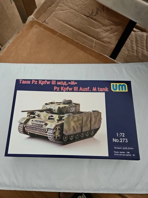 UNIMODELS UM 273 Plastic scale models kit 1:72 German tank Pz.Kpfw III Ausf.M $30.00 - PicClick CA
