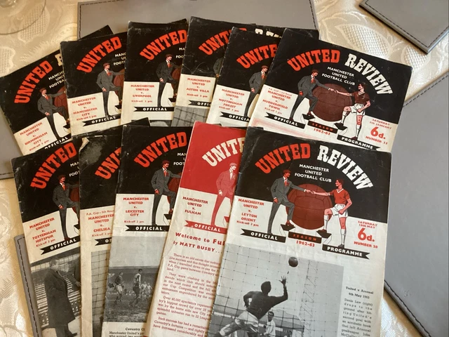 MANCHESTER UNITED PROGRAMMES X 12 1962/63 £18.40 - PicClick UK