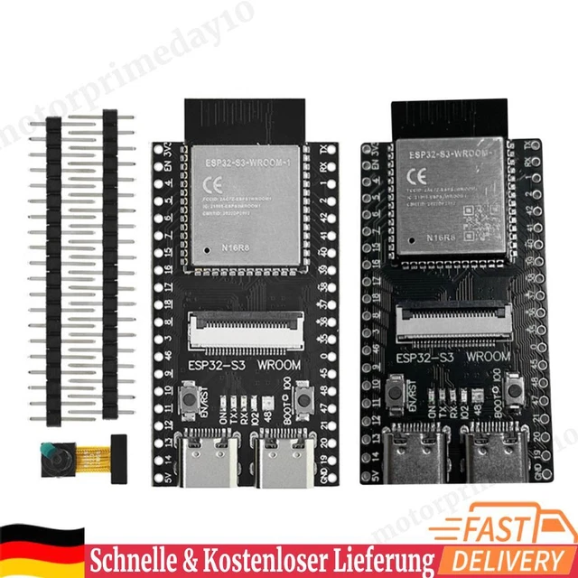 ESP32-S3-WROOM CAM BOARD Python C Code WiFi BT Module Useful with OV2640 Camera EUR 8,08 ...